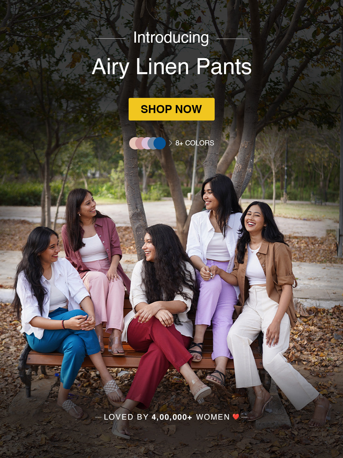 Women Airy Linen Pants